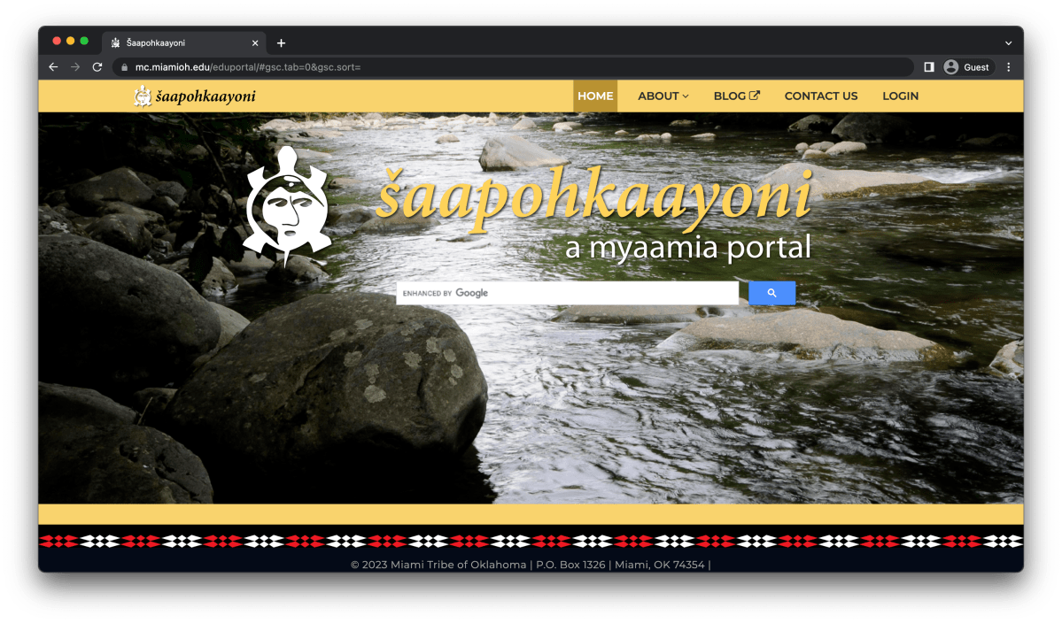 Introducing Šaapohkaayoni: A Myaamia Portal – Aacimotaatiiyankwi